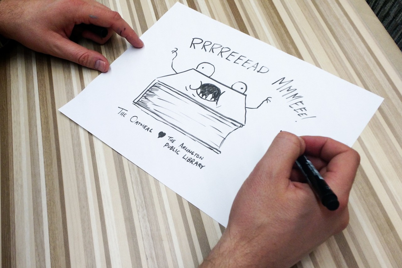 Popular web comic The Oatmeal tests his new card game in Arlington ...