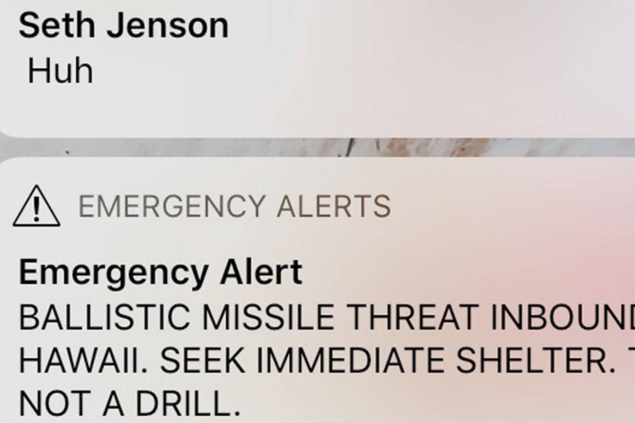 Mistaken missile alert sends Hawaii residents into panic | HeraldNet.com