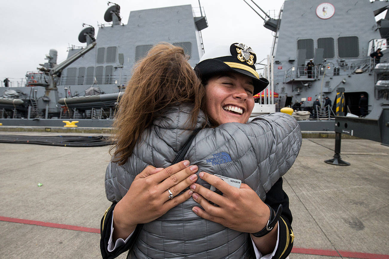 A brand new destroyer arrives at its home port of Everett | HeraldNet.com