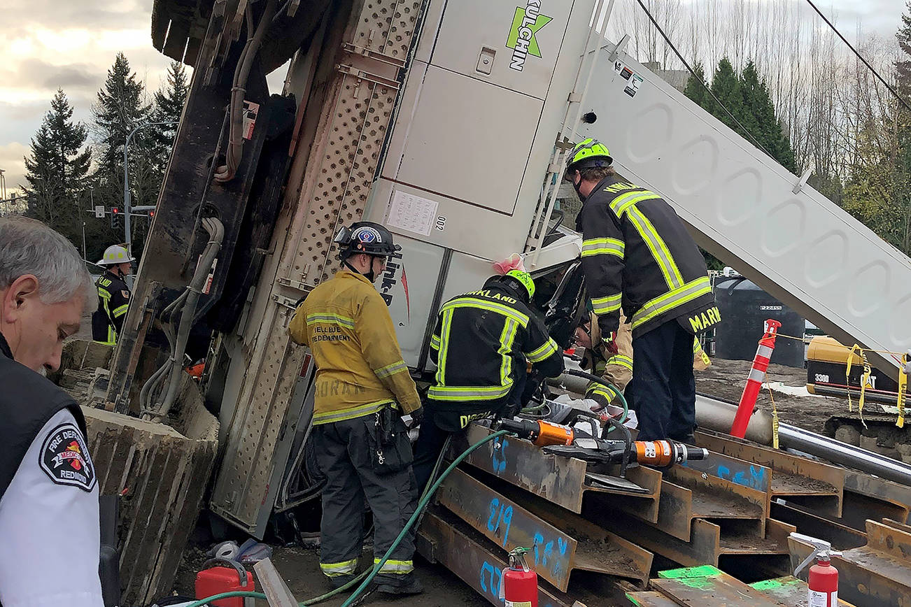 Operator hurt when crane tips at Kirkland construction site | HeraldNet.com Operator hurt when crane tips at Kirkland construction site | HeraldNet.com