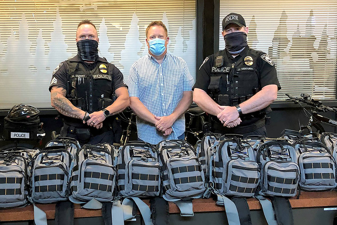 Arlington PD gets big gift; Everett Elks assist fire safety | HeraldNet.com