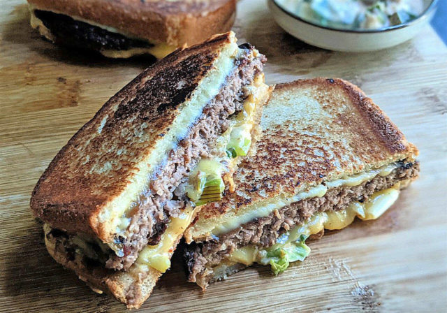 Eat This: Impossible patty melts with scallion-chipotle mayo ...