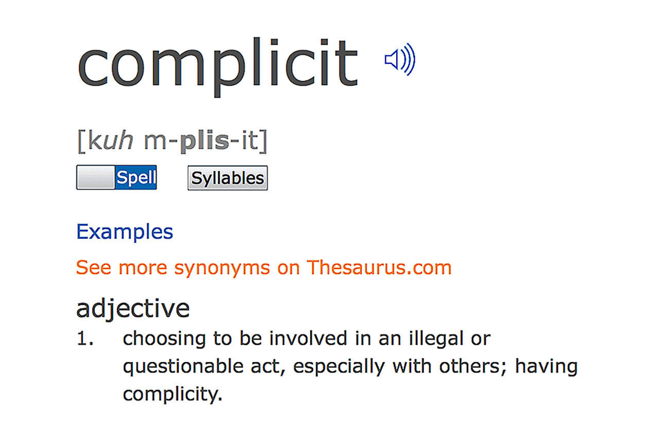 Dictionary.com chooses ‘complicit’ as its word of the year | HeraldNet.com