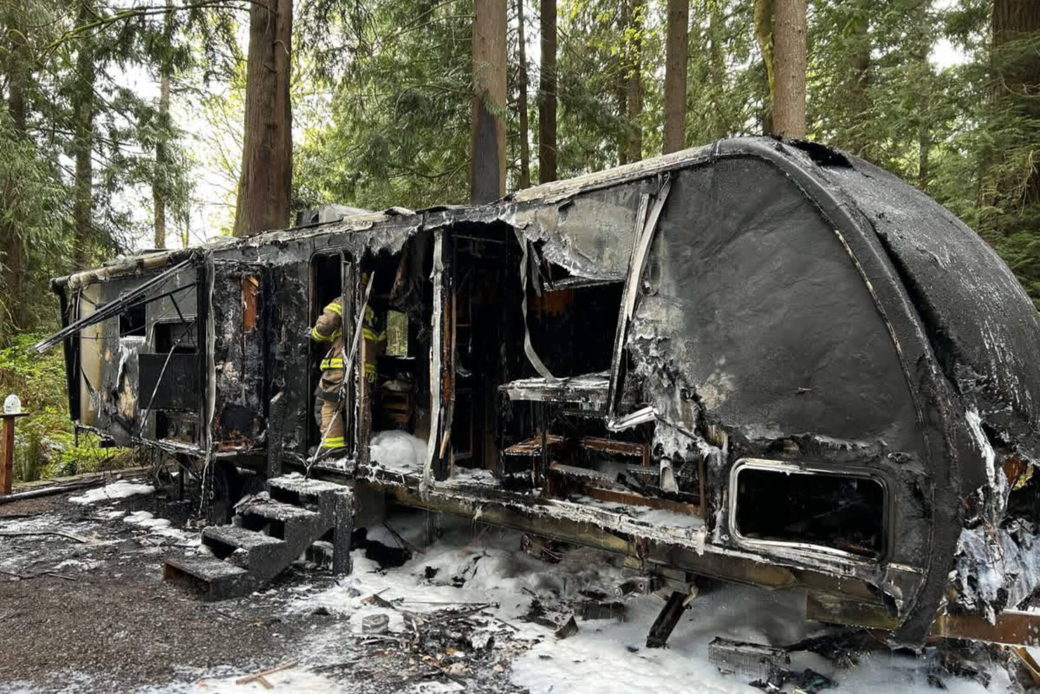 Fire, propane tank explosion destroys trailer at campground near Lake ...